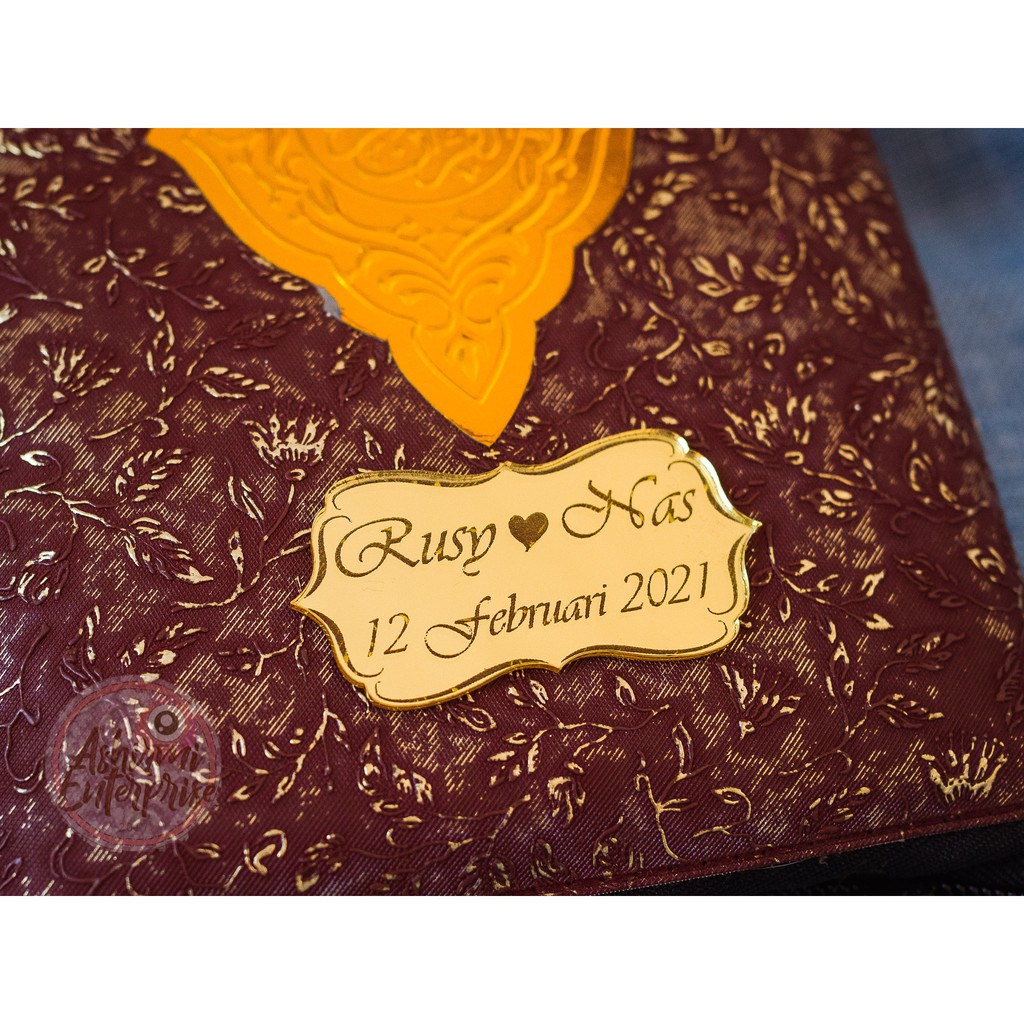 Custom Al-Quran & Hantaran Pengantin Perkahwinan name/word Label Nama ...