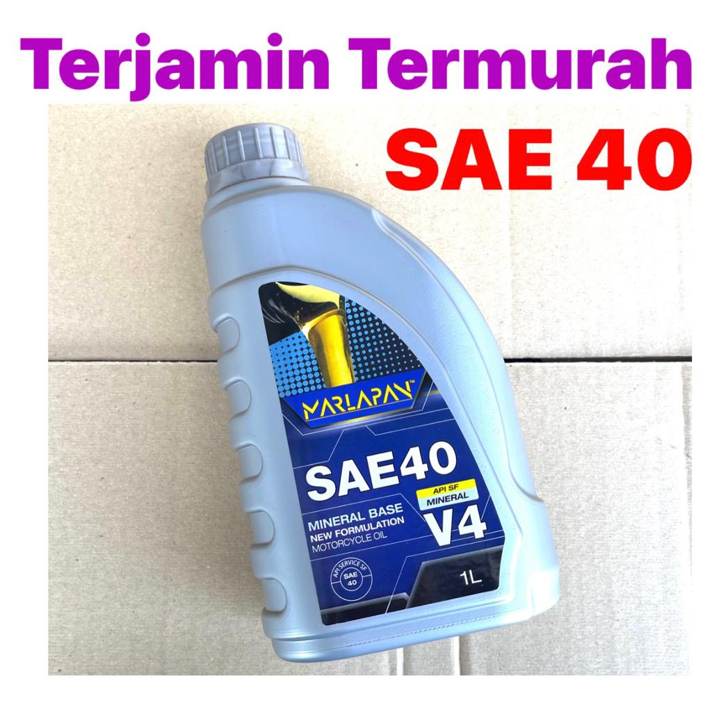MARLAPAN V4 SAE40 ( VITRON ) // 4T OIL SAE-40 API SF 1L MINERAL OIL ...