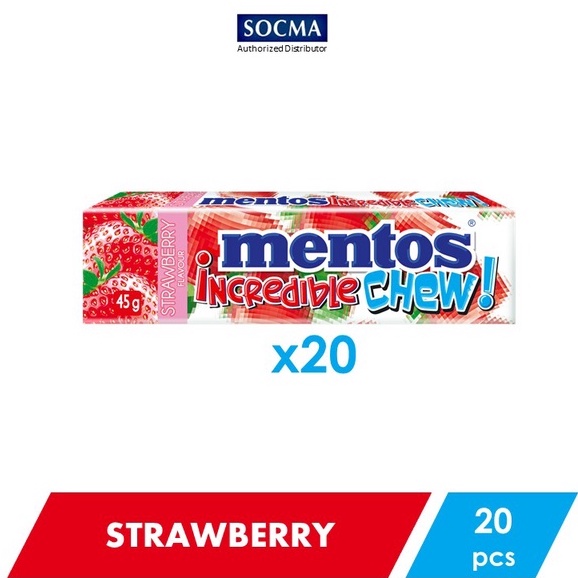 Mentos Incredible Chew - Strawberry [20] | Shopee Malaysia