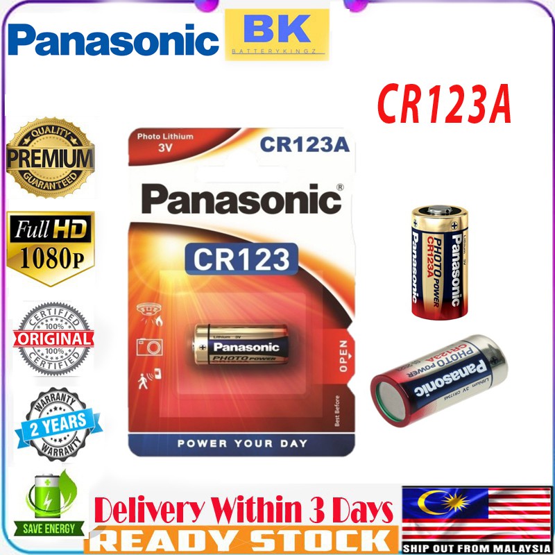 Panasonic Lithium Battery CR123A 3V 1-Pack | Shopee Malaysia