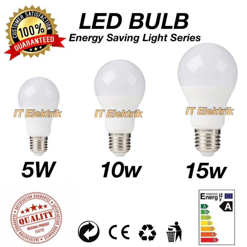 LED Bulb Mentol LED 5w 10w 15w E27 Lampu Downlight Lampu meja Lampu ...