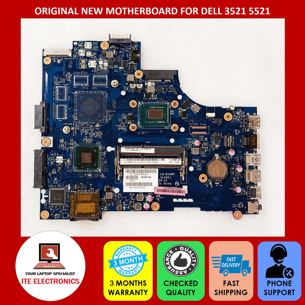 DELL INSPIRON 3521 5521 INTEL i3-3227U MOTHERBOARD VAW00 LA-9104P ...