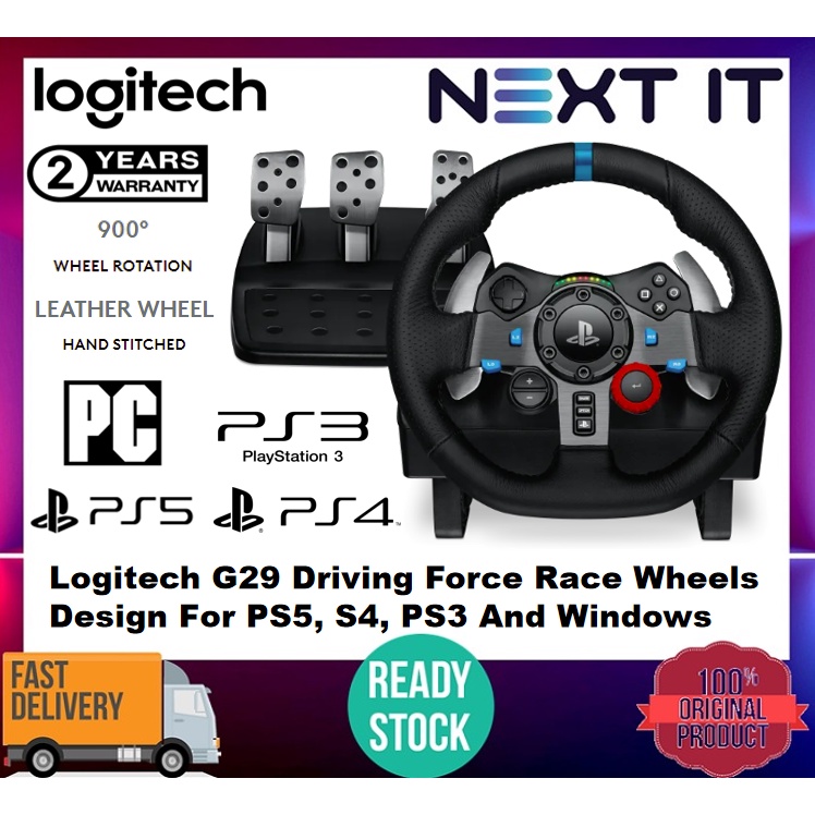 [READY STOCK] Logitech G29 DRIVING FORCE RACE WHEELS DESIGN FOR PS5,PS4 ...
