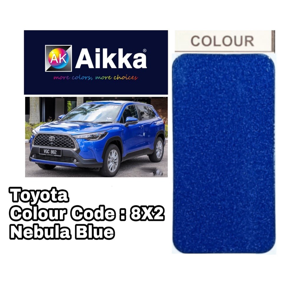 TOYOTA COROLLA CROSS 8X2 NEBULA BLUE CAR PAINT / CAT KERETA | Shopee ...