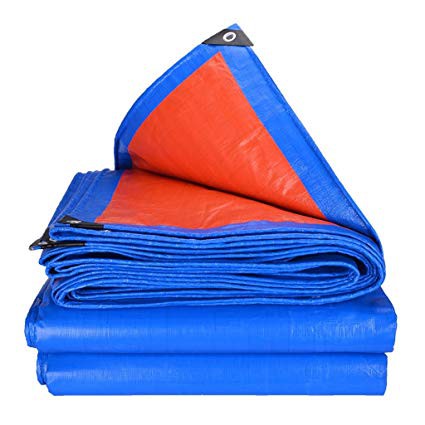 Waterproof Orange Blue PE Polyethylene Tarpaulin Canvas Sheet Various ...