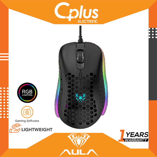 Aula F810 Pro Gaming RGB 6400 DPI Light Weight Optical Mouse with ...