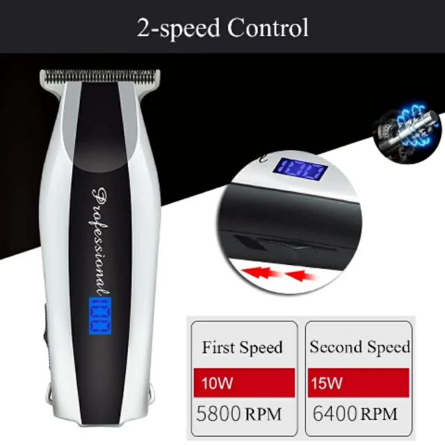 PULIS Professional Hair Clipper Rechageable Digital Display Barber ...