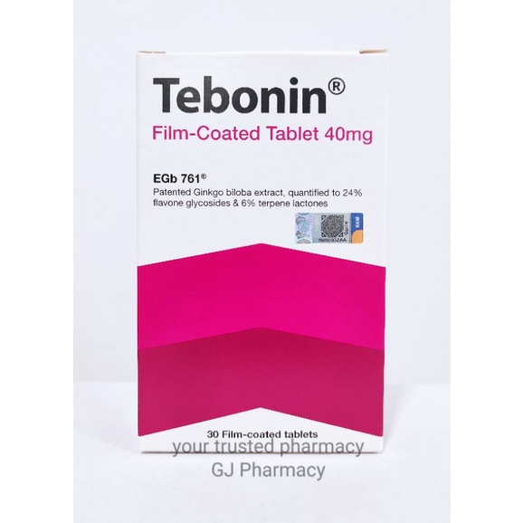 TEBONIN 40MG TABLET Ginkgo Biloba/Blood Circulation/Peredaran darah ...