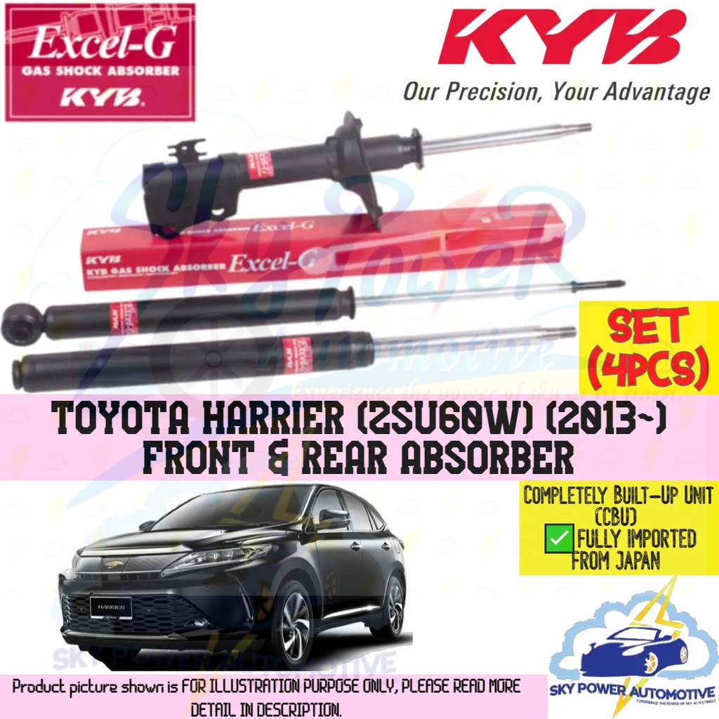 TOYOTA HARRIER ZSU60 ZSU60W (2013~) KAYABA KYB JAPAN EXCEL G GAS SHOCK ABSORBER FRONT 2PCS ...