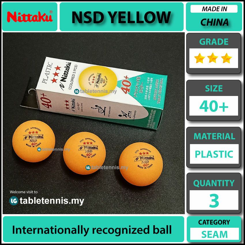 2022 New 100% Genuine Nittaku Ball 3-Star NSD 40+ Official Table Tennis Ball Bola Ping Pong ...