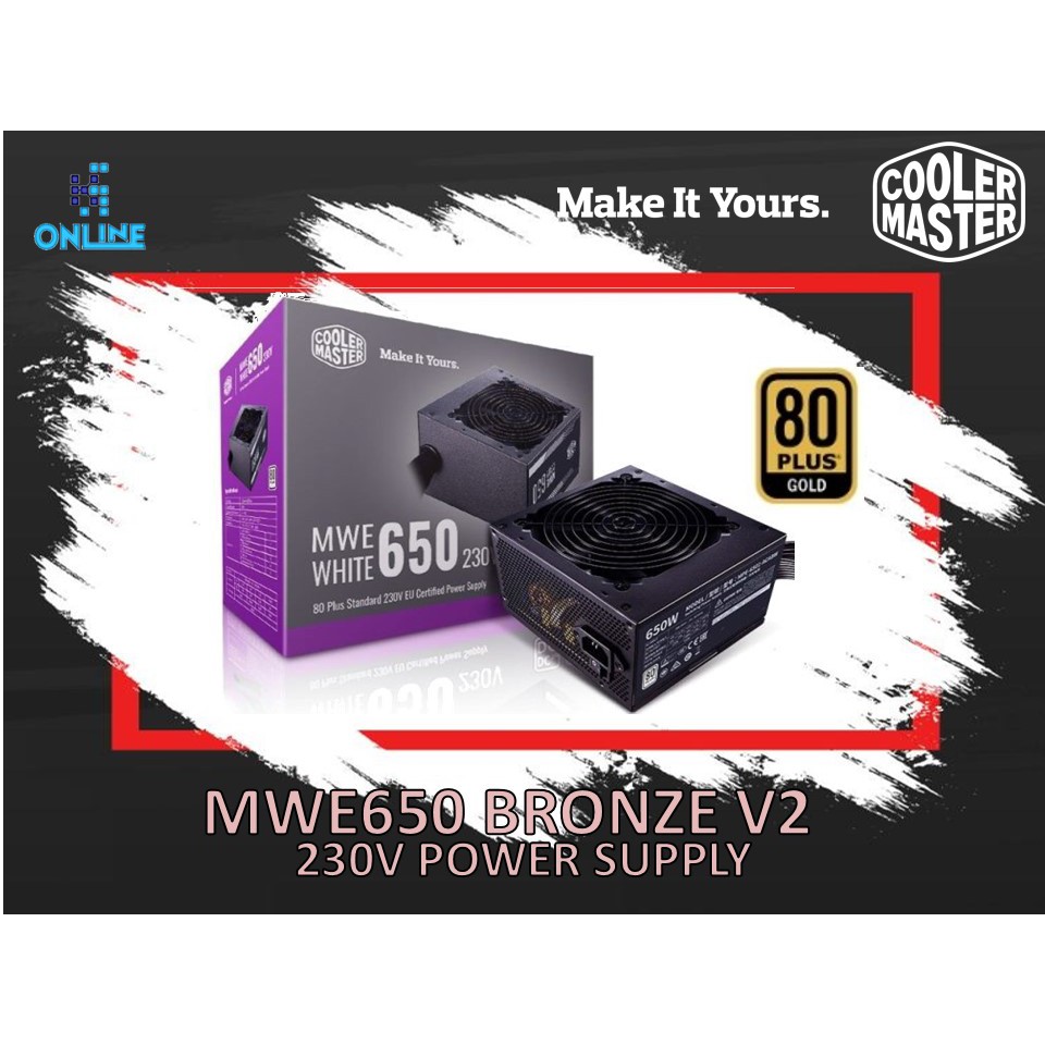 COOLER MASTER MWE BRONZE V2 650W POWER SUPPLY UNIT | Shopee Malaysia
