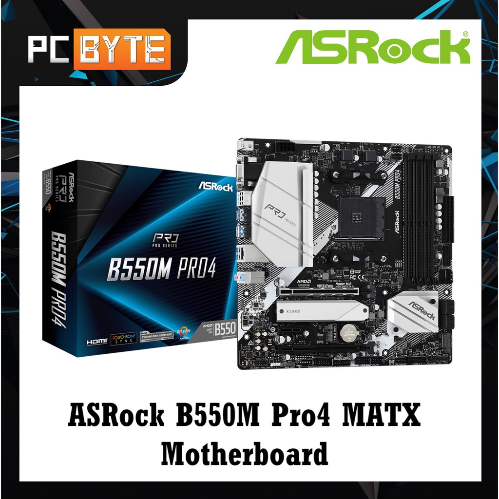 ASRock B550M Pro4 MATX Motherboard | Shopee Malaysia