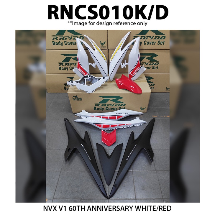 Coverset NVX V1 60th Anniversary White/Red - WHITE/RED Bodyset (Sticker ...