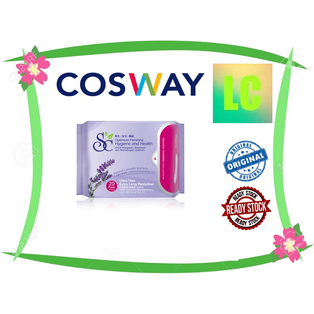 Cosway SC Ultra Thin Extra Long Pantyliner - Lavender | Shopee Malaysia