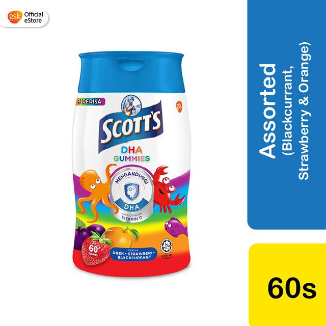 Scott's DHA Chewable Gummies - 4 Flavors (60's) | Shopee Malaysia