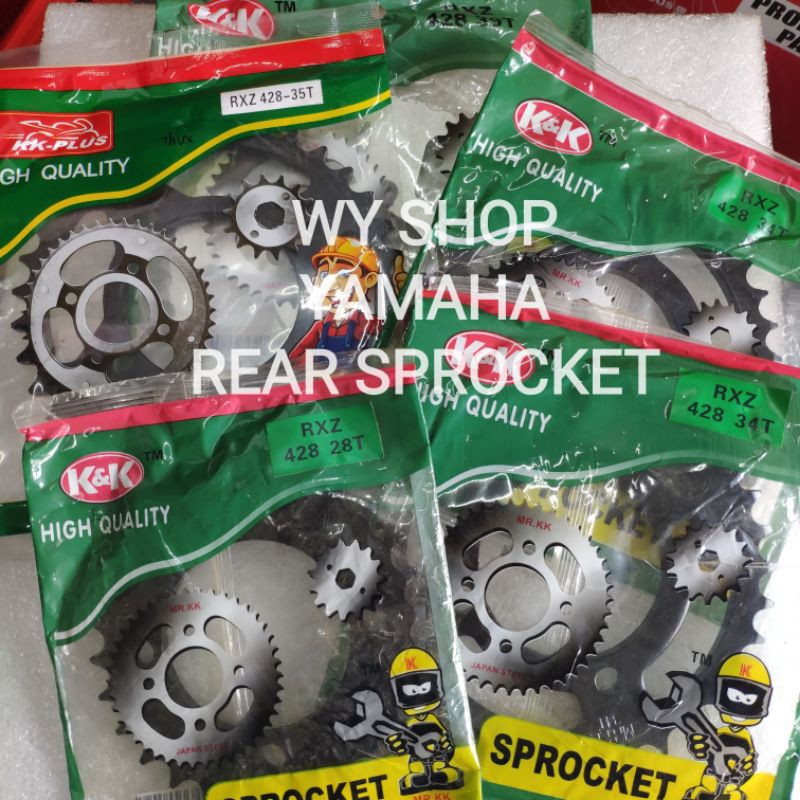JENAMA K&K AND SRS HIGH QUALITY REAR SPROCKET FOR Y100, Y110, Y125ZR ...