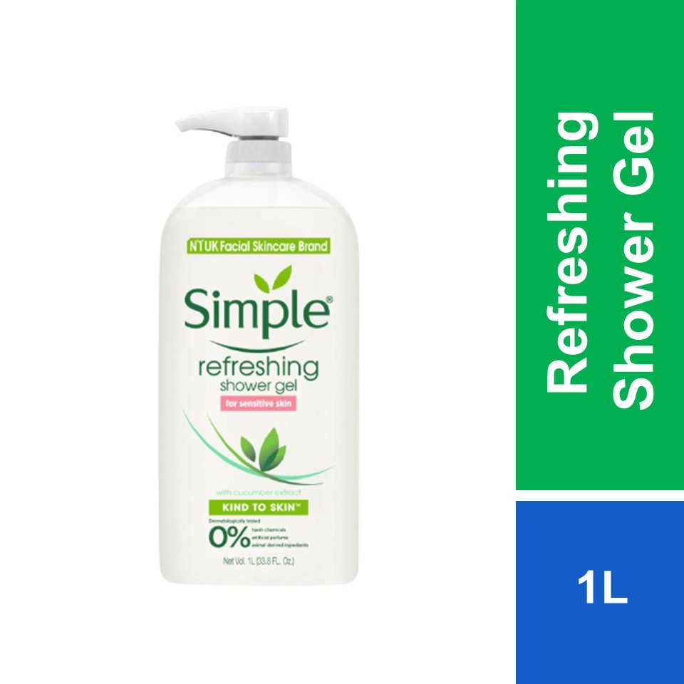 Simple Kind To Skin Refreshing Shower Gel 1L | Shopee Malaysia