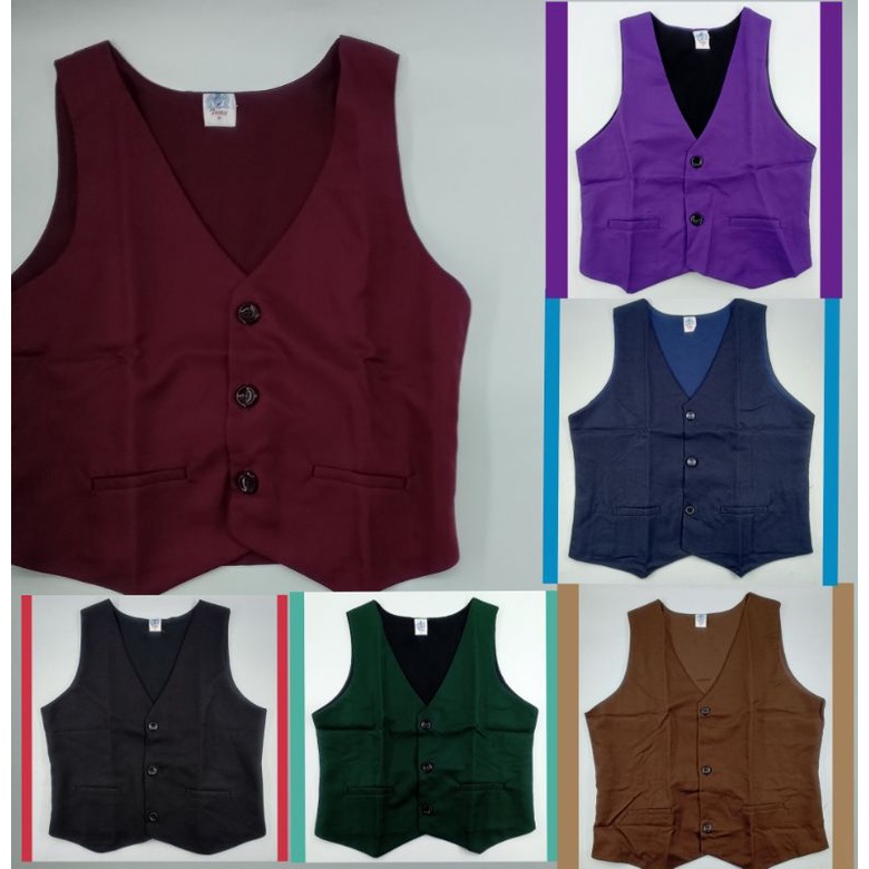 Vest Pengawas Sekolah Warna Biru Tua,Maroon,Ungu,Hijau,Koko,Hitam Size ...