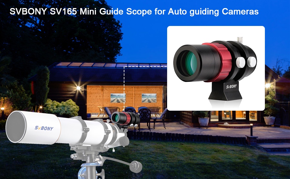 SVBONY SV165 Mini Guide Scope and SV905C Guiding Camera Combination for Auto Guiding Compatible ...