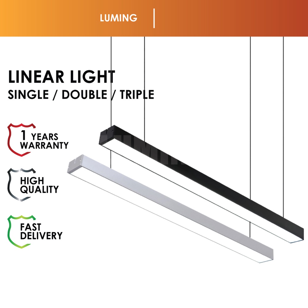 Lmg Led T8 Linear Light Casing 2ft 4ft Kalimantang Tube Fitting Ceiling Wall Lighting Lampu