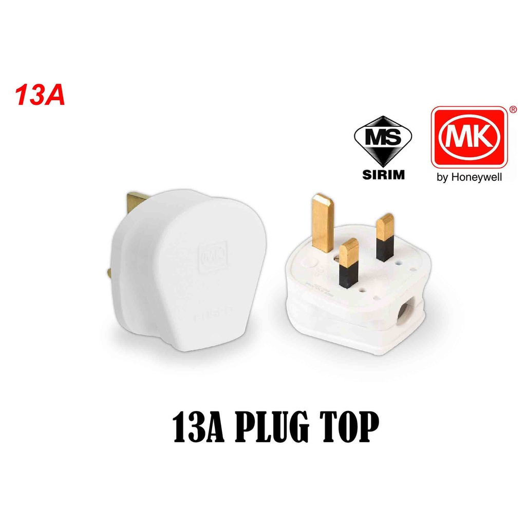 MK-646 WHI 13A PLUG TOP 13A HEAVY DUTY 3 PIN BAKELITE PLUG TOP | Shopee ...