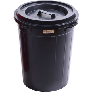[Twins Dolphin] 12 Gallon Black Pail With Cover / Rubbish Bin / Dustbin / Tong Sampah Hitam ...