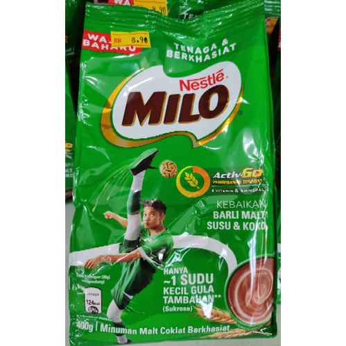 Nestle Milo 400g Minuman Malt Coklat Berkhasiat | Shopee Malaysia