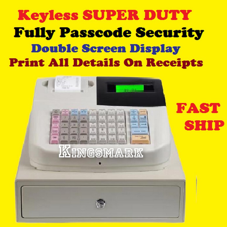 KINGSMARK CASH REGISTER CASHIER COUNTER MACHINE ( HIGH SPEC ) | Shopee ...