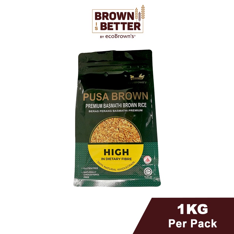 ecoBrown's Pusa Brown Basmathi Rice 1kg | Shopee Malaysia