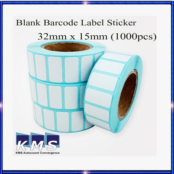 Thermal Barcode Label Sticker 32mm x 15mm (1000pcs per roll) (1roll ...