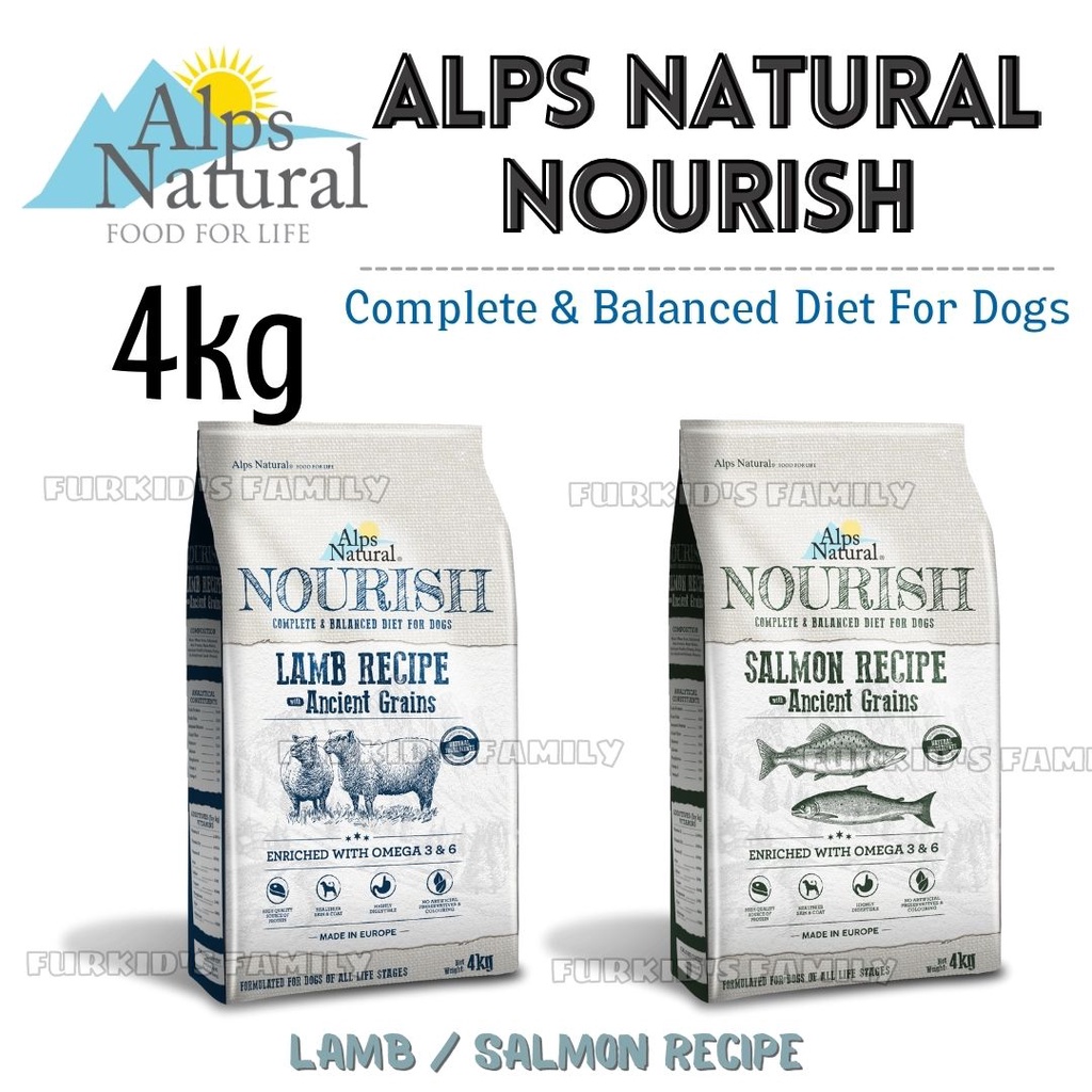 Alps Natural Nourish Ancient Grains Dog Dry Food For All Life Stage 4kg ...