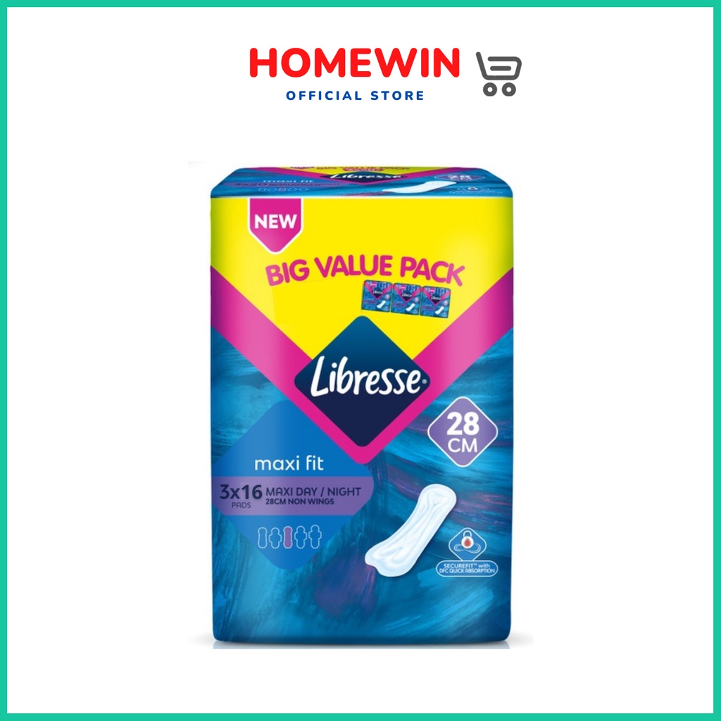 Libresse Maxi Non Wings 28cm (3 x 16 Pads) | Shopee Malaysia