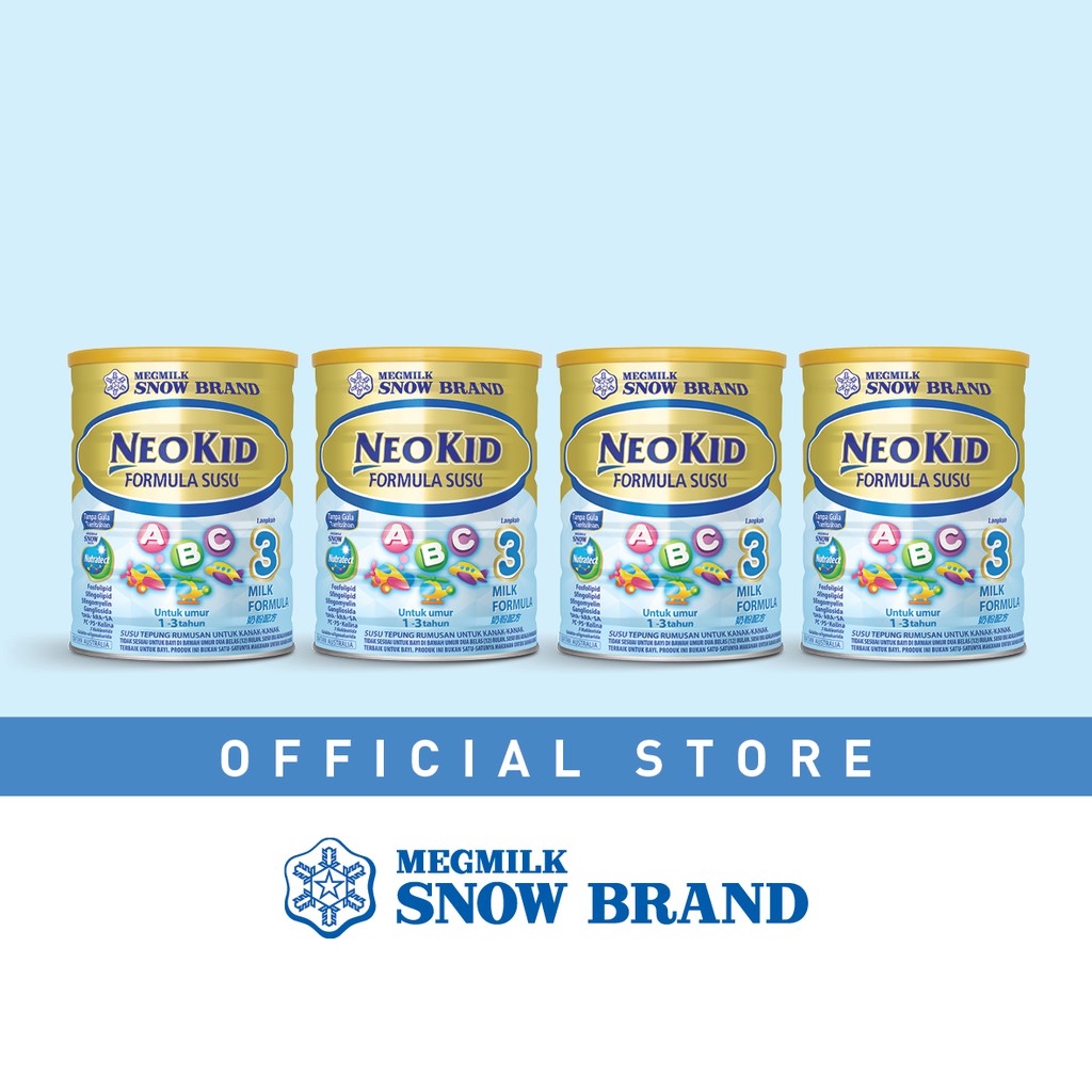 Megmilk Snow Brand Neo Kid Step 3 Milk Formula [4 Tins] | Shopee Malaysia