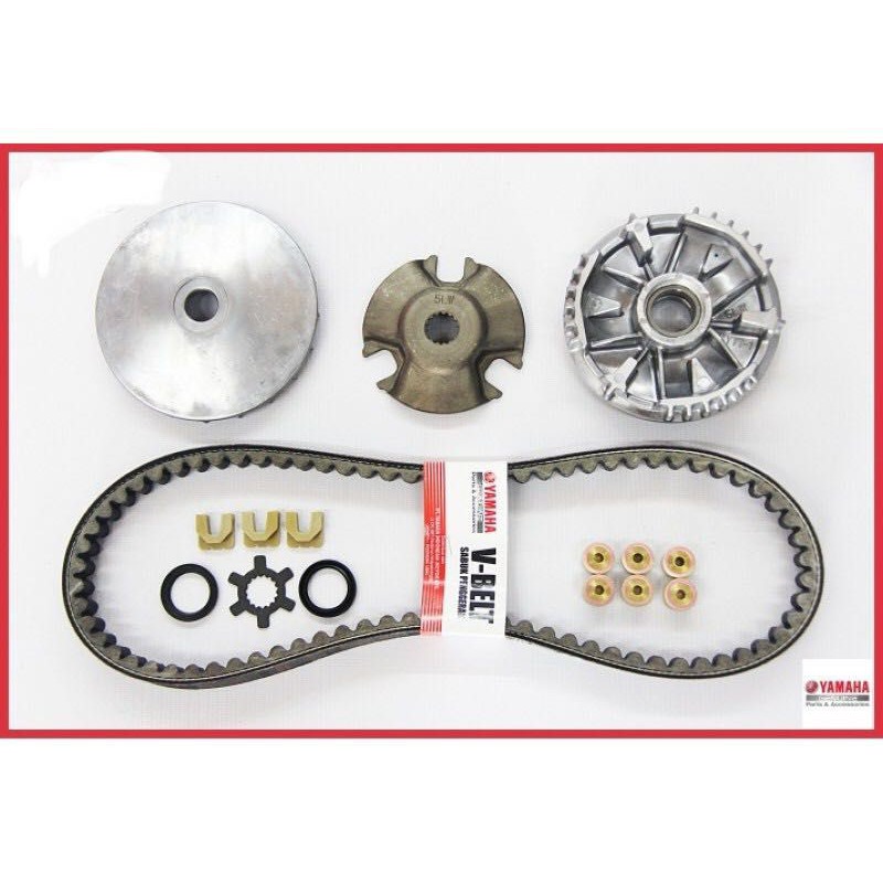 100% ORIGINAL HLY NOUVO LC 135 FRONT PULLEY SET YAMAHA 5P0-CLTH7-01 / BELTING SET V BELT SET ...