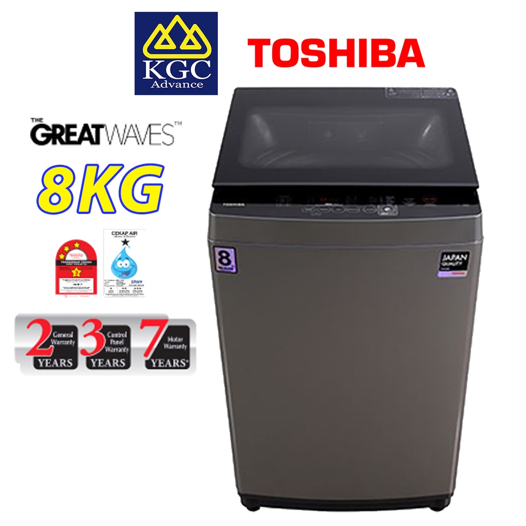 Toshiba (8KG) Washer Top Load Washing Machine AW-J900DM (SG) | Shopee ...