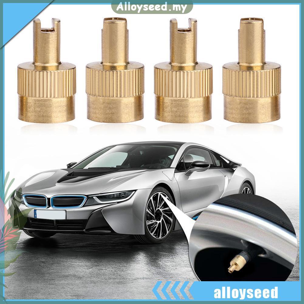[AL] 8pcs Slotted Head Valve Stem Caps with Core Remover Tool for Car ...