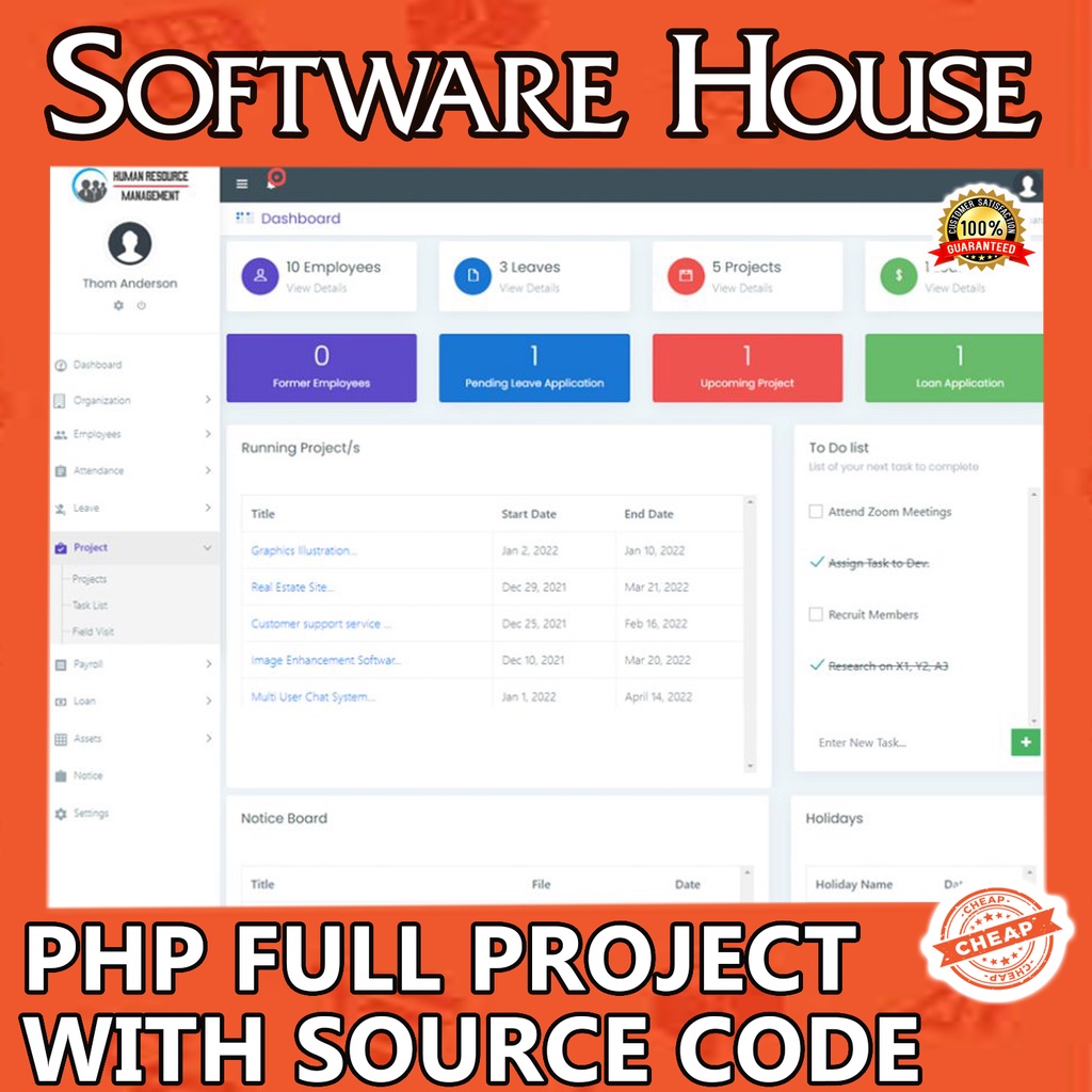 Human Resource Management System Full PHP Project with Source Code ...