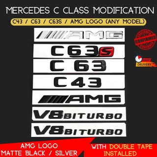 Mercedes Logo Emblem A45 CLA45 Gla45 C43 C63 C63S E43 E53 E63S AMG ...