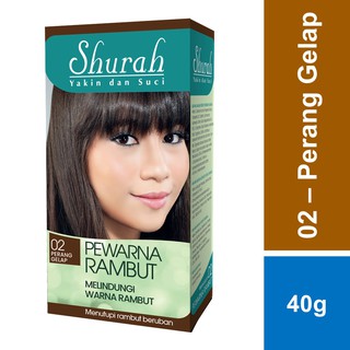 Shurah Pewarna Rambut 02 Perang Gelap 40g | Shopee Malaysia