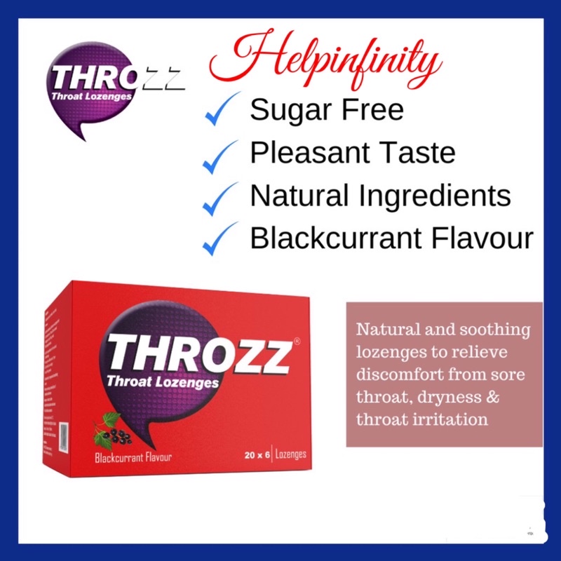 THROZZ Throat Lozenges to Relieve Sore Throat / Throat Irritation ...