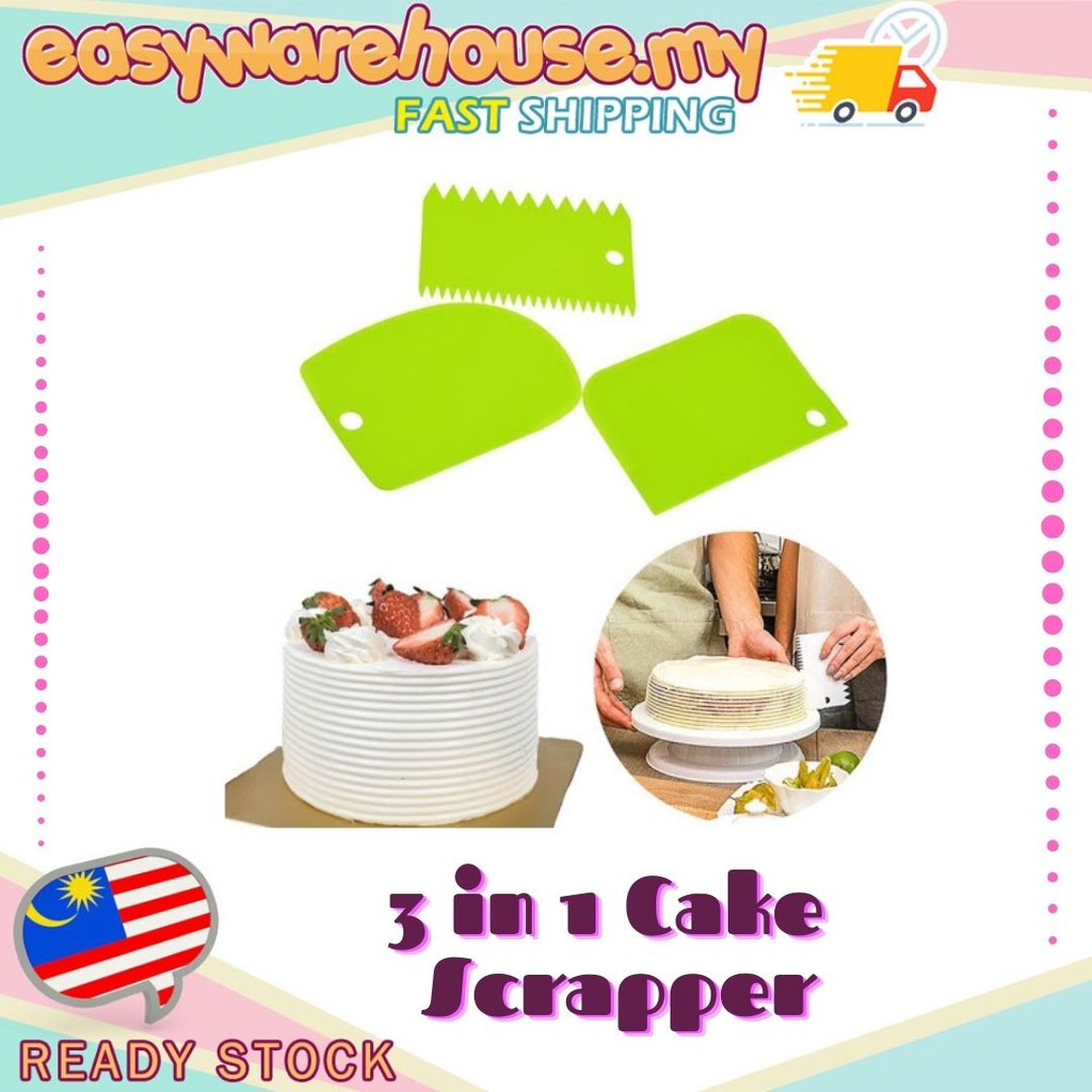 INSTANT 3 IN 1 set cake decorating scrapper!! !!Ready Stock MY!! Fast ...