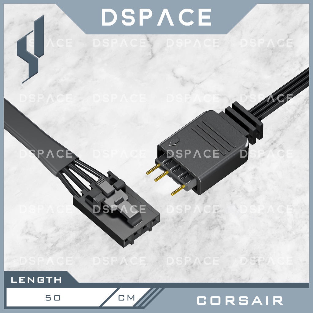 CORSAIR 5V 4pin to ARGB 5V 3pin Flexible Cable for Corsair RGB Fan Hub (*Only for Corsair ...