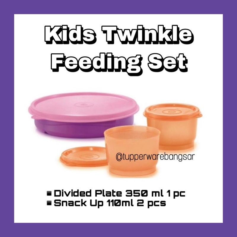 Tupperware Twinkle Feeding Set(Baby Divided Plate) | Shopee Malaysia