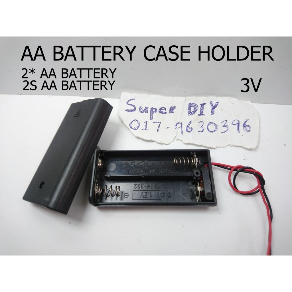 AA battery 2 slot double two slot 2S 14500 AA Battery case box holder 1 ...