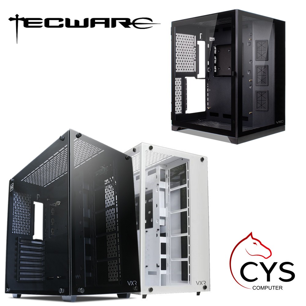 TECWARE VXR / VXC TG ATX CASING (BLACK/WHITE) | Shopee Malaysia