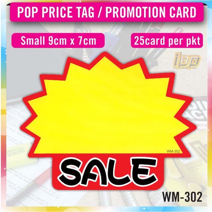 POP Price Tag Promotion Cards / Thumbs Up Pop Price Tags / Jualan Tag ...
