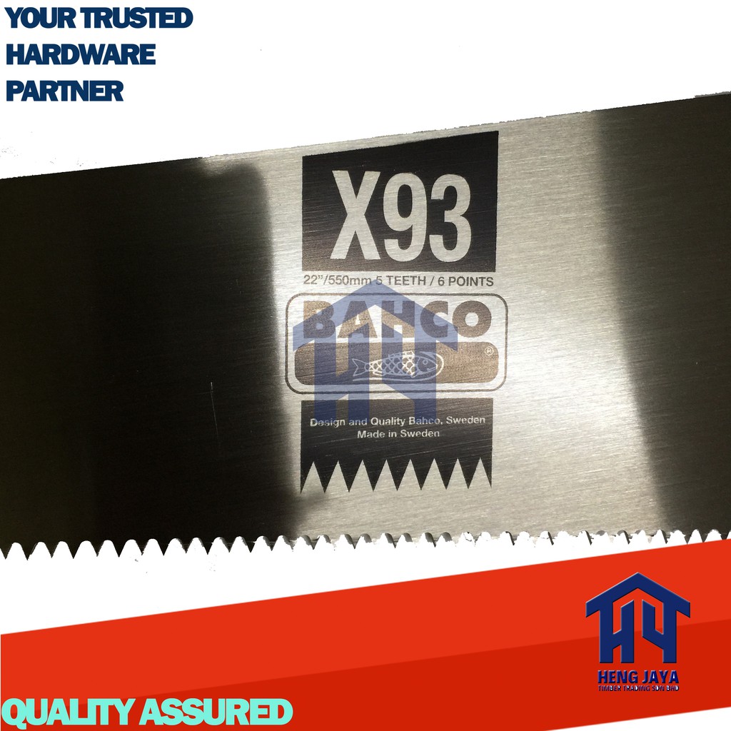 (ORIGINAL) BAHCO X93 HAND SAW / Superior Wood Hand Saw Gegaji Kayu ...