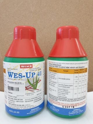WESCO Wes-Up 41 (Racun Rumpai / Herbicide) Racun Rumput 500ml | Shopee ...
