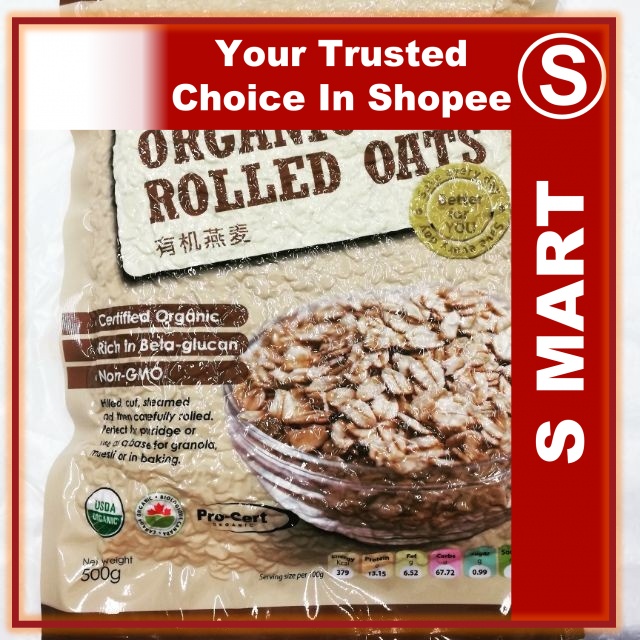 Lohas Organic Rolled Oats 500gm/Rahman Rolled Oats 100gm | Shopee Malaysia