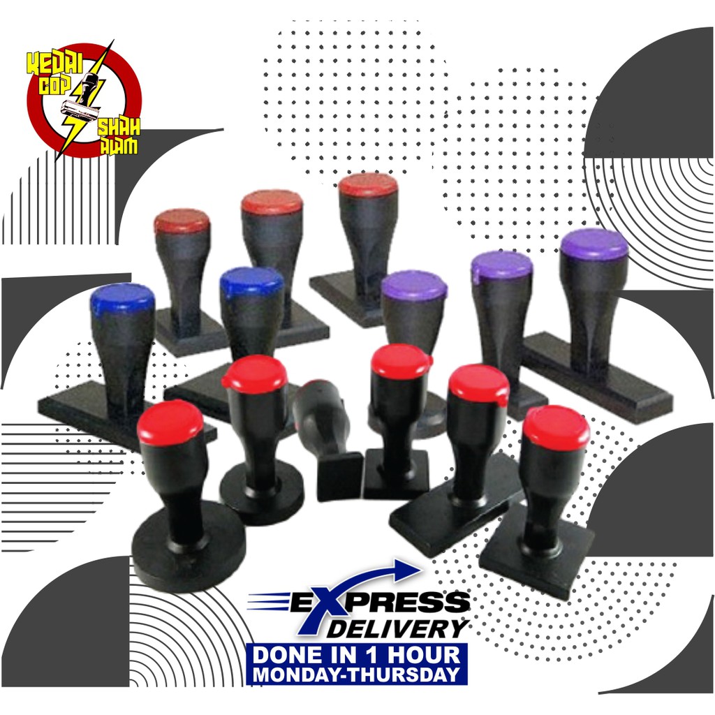 RubberStamp/Cop company/bank/SSM Normal (+Custom Rubber) | Shopee Malaysia